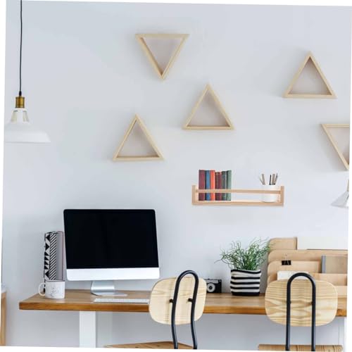 LIFKICH 1set Wooden Shelf Multi-Function Wall Shelf Bathroom Floating Shelves Wall Hanging Rack Modern Floating Wall Floating Shelf Hanging Wall Shelves Wall Towel Rack Shelf Decor Khaki