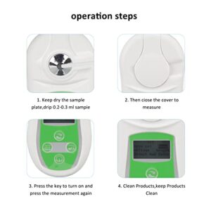 Brix Meter Refractometer, Portable Digital Brix Refractometer, Brix Content Tester with ATC for Fruit Beverage Sugar Content Measuring