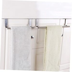 Towel Rack Cleaning Cloth Hanger Traceless Towel Shelf Kitchen Towel Bar Kitchen Utensils Towel Bar Cabinet Towel Holder Kitchenwares Hanging Shelf Kitchenwares Rack Silver FONDOTIN