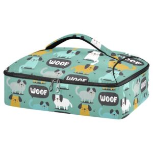 kcldeci insulated thermal food carrier insulated casserole carrier for hot or cold food,happy dogs insulated tote bag for potluck cookouts parties picnic,lasagna lugger