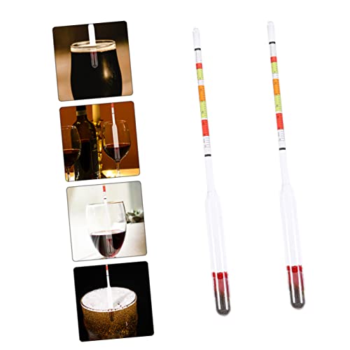 OKUMEYR 2pcs Three Range Sugar Meter Wine Gauges Wine Syrup Hydrometers Wine Beer Hydrometers Sugar Hydrometers Tester Maple Syrup Gauges American Measurements Beer Gauges Glass