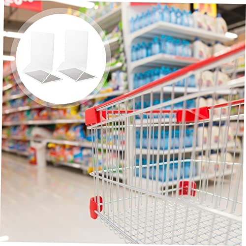 KITANDOVE 2pcs Product Sorting Divider Bookcase Dividers Snacks Dividers Goods Classification Boards Shelf Dividers for Supermarkets Supermarket Supply Classification Plates Clear Plastic