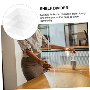 Outanaya 3pcs Acrylic Partition Acrylic Closet Dividers Nail- Shelf Dividers Kitchen Splitters Dividers Nail- Acrylic Dividers Closet Shelf Divider Dividers for Shelves Transparent