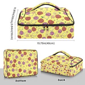 Kcldeci Insulated Thermal Food Carrier Insulated Casserole Carrier for Hot or Cold Food,Pizza Onion Rings Tomatoes Insulated Tote Bag for Potluck Cookouts Parties Picnic,Lasagna Lugger