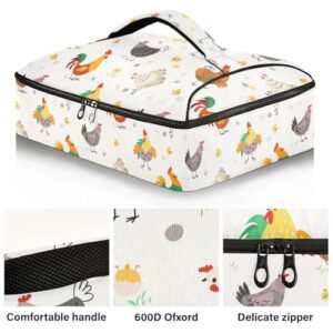 Kcldeci Insulated Thermal Food Carrier Insulated Casserole Carrier for Hot or Cold Food,Chicken Spring Insulated Tote Bag for Potluck Cookouts Parties Picnic,Lasagna Lugger