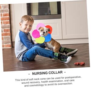 FONDOTIN Pet Collar Pet Wound Healing Cone Pet Collar Surgery Elizabethan Cat Cone Cat Collar Adjustable Pet Collar -Lick Collar Lick Pet Cone Colorful