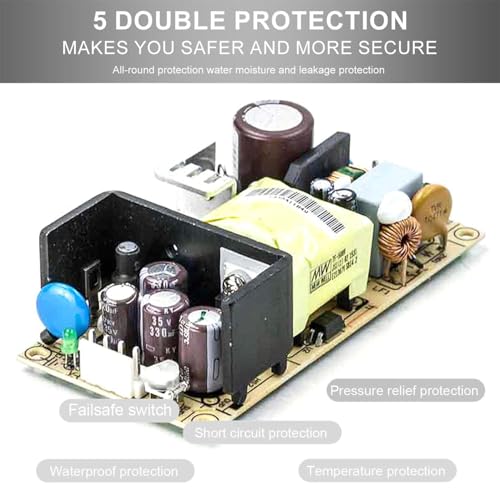 TorqCali EPS-65-24 65W Single Output Switching Power Supply 24V 2.71A, 88% Efficiency, Universal AC Input, Industrial Grade, for Automation, Test & Measurement, and Industrial Applications