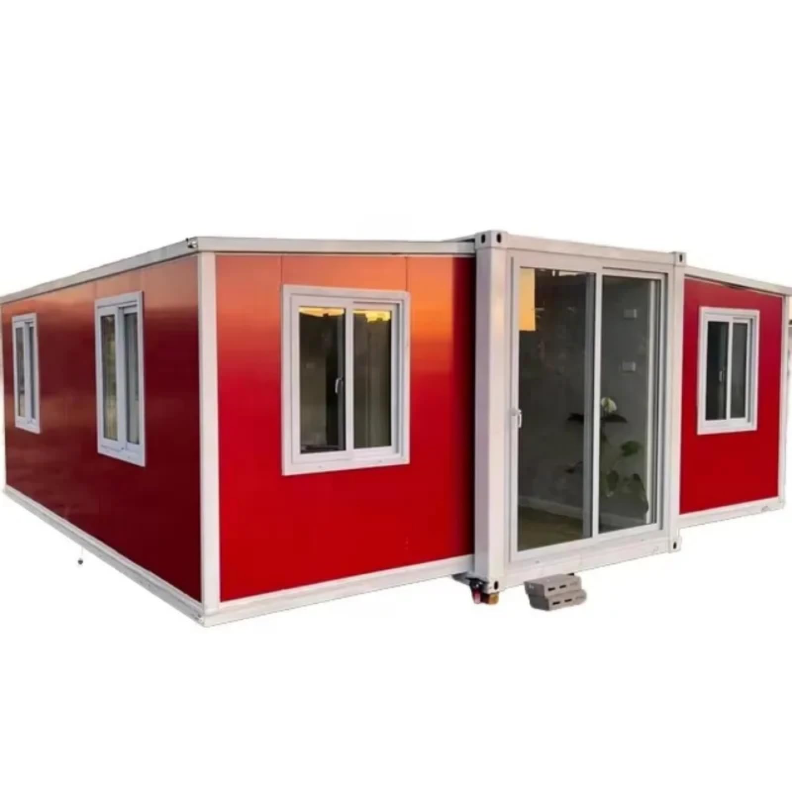 Light Steel Two Bedroom Shipping Flat Pack Foldable Quick Assembling Packing Box Container House