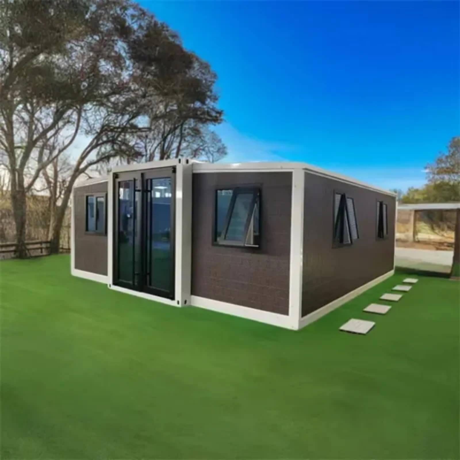 Slide Out Durable Prefabricated Mobile Luxury Villa 20ft 30ft 40ft Expandable Container House with 2 Bedrooms