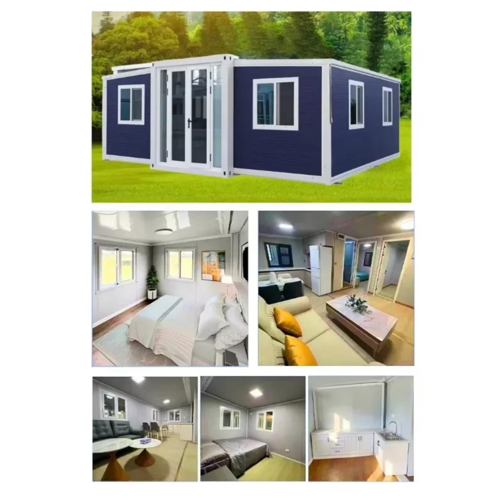 Custom 20ft 40ft Expandable Foldable Container House Prefab Bedroom Homes Folding Tiny Fold Out House