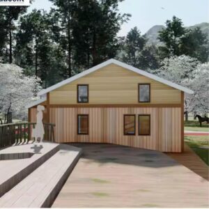 Modern Prefabricated Villa Holiday House Accommodation Prefab Garden Office Double Story House Outdoor, Garden House Luxury Living