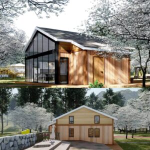 Modern Prefabricated Villa Holiday House Accommodation Prefab Garden Office Double Story House Outdoor, Garden House Luxury Living