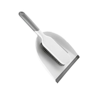 healeved 2 pcs set household multifunctional cleaning brush multi-use cleaning mini broom dust pan and brush tiny broom dustpan mini dust pan broom dustpan cleaner desktop broom white