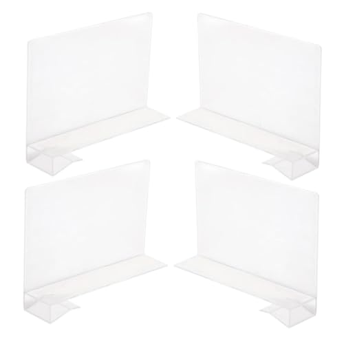 Levemolo 4pcs Partition Plate Closet Shelf Separators Adjustable Shelves Shelving Clothes Divider Book Shelf Dividers Compartment Storage Partition Closet Divider Clear Shelf Transparent Pp