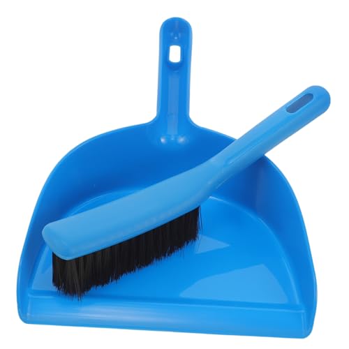 WOONEKY 1 Set Blue Small Sweeping Countertop Brush Plastic Desktop Cleaning Broom Mini Broom and Dustpan Multi-Function Mini Dustpan