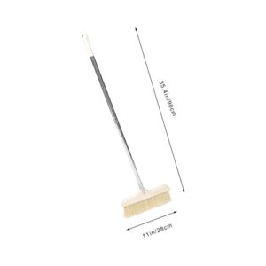 HOMOCONO Stitching Broom Indoor Broom Floor Cleaning Brooms House Broom Angle Brooms Floor Broom Soft Broom Sweeping Broom Soft Bristle Cleaning Brush Broom Outdoor Kitchen Broom Wooden