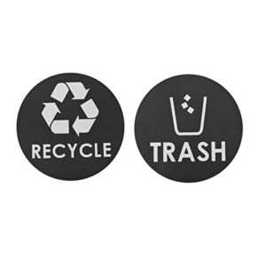 Gogogmee 8 Pcs Recyclable Sign Stickers Garbage Bin Stickers Car Trash Can Decals for Cars Automotive Stickers Car Can Trash Recycle Decal Car Garbage Bin Garbage Can Recycle Stickers Black