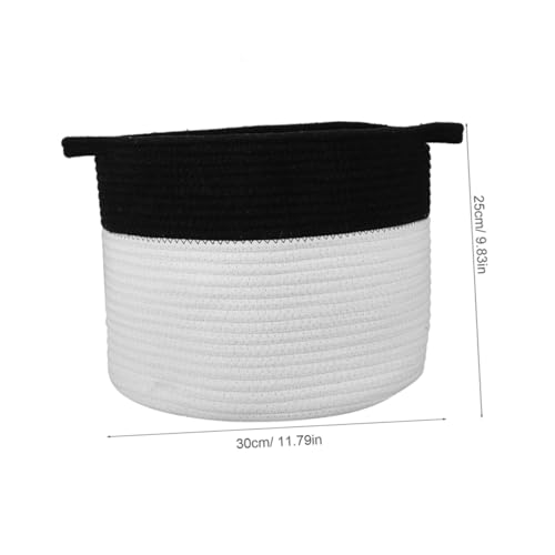 CIMAXIC 2pcs Collapsible Storage Bins Cotton Rope Woven Storage Bin Storage Containers Desktop Finishing Basket