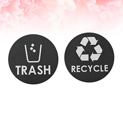 Gogogmee 8 Pcs Recyclable Sign Stickers Garbage Bin Stickers Car Trash Can Decals for Cars Automotive Stickers Car Can Trash Recycle Decal Car Garbage Bin Garbage Can Recycle Stickers Black