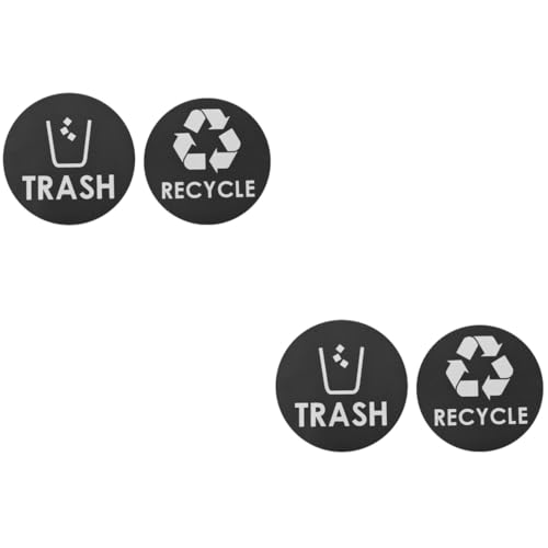 Gogogmee 8 Pcs Recyclable Sign Stickers Garbage Bin Stickers Car Trash Can Decals for Cars Automotive Stickers Car Can Trash Recycle Decal Car Garbage Bin Garbage Can Recycle Stickers Black