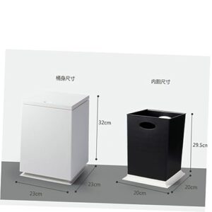 KOMBIUDA Waste Bin Trash Can with Lid Garbage Can Mini Dustbins White