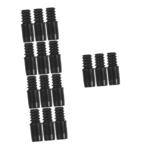 ciyodo 15 pcs mop head handle tips for broom poles tips for telescopic pole push broom handle tips for handle pole adapter for broom threaded tip replacement connector plastic black