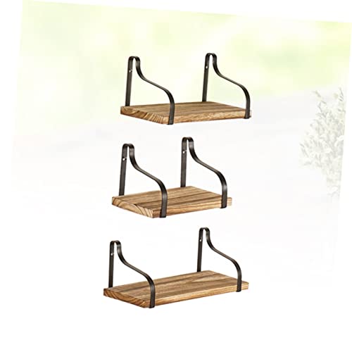 GOOHOCHY 3pcs Shelves for Bedroom Entryway Sundries Shelf Wooden Minimalist Storage Shelf Wall Storage Stand