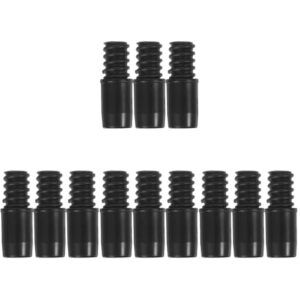 sewoart 12 pcs mop head broom handle threaded end pole adapter for broom push broom handle household cleaning tools threaded handle tips handle tips for broom poles connector black plastic