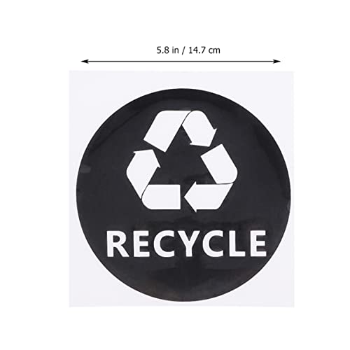 Gogogmee 8 Pcs Recyclable Sign Stickers Garbage Bin Stickers Car Trash Can Decals for Cars Automotive Stickers Car Can Trash Recycle Decal Car Garbage Bin Garbage Can Recycle Stickers Black