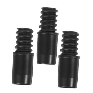 Yardenfun 12 Pcs Mop Head Pole Adapter for Broom Tips for Handle Extension Pole Adapter Tip for Telescopic Pole Connector Handle Tips for Broom Poles Threaded Tip Repair Kit Plastic Black