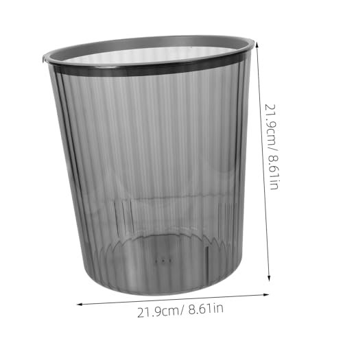 WHAMVOX Transparent Trash Can Office Trash Can Waste Bucket Trash Bin Garbage Bucket Home Rubbish Can Home Trash Can Home Garbage Can Rectangular Trash Can Rubbish Storage Can Grey The Pet