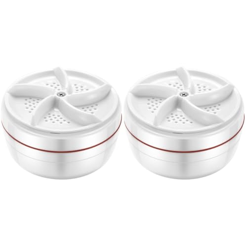 2pcs Mini Washing Machine Mini Washer Lavadora Mini Portable Washing Machine Travel Washer Portable Dishwasher Portable Washers Clothes Washer Portable Washer Machine Plastic White Yardenfun