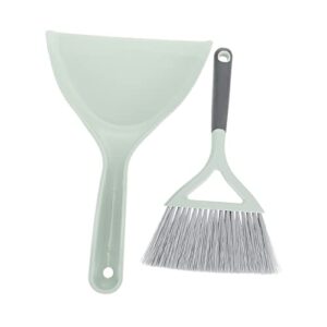 hawillosch 1 set broom dustpan desktop cleaning broom mini cleaning broom mini broom keyboard cleaning brush household cleaning supplies desktop cleaning supplies mini dustpan green plastic