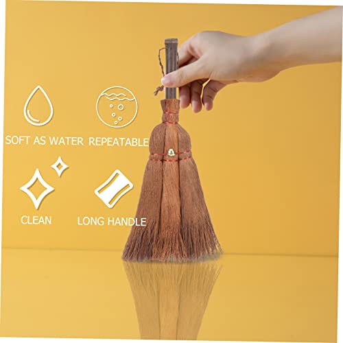 Outanaya Brown Silk Broom Outdoor Bed Broom Bristles Escoba De Goblincore Room Decor Brooms Straw Whisk Broom Mini Brush Dustpan Cleaning Supplies Small Broom Natural Handle