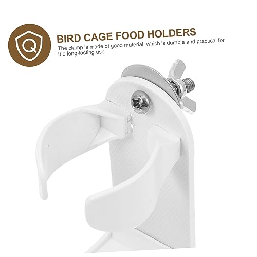 BESPORTBLE 3pcs Parrot Fruit Shelf Bird Cage Supplies Bird Cage Fruit Clips Bird Vegetable Holder Bird Vegetable Fruit Bird Food Fruits Basket Pet Parrot Vegetable Fixing Clips White Plastic