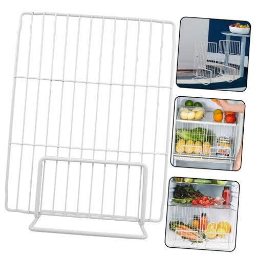 IWOWHERO Partition Closet Divider Fridge Door Organizer Fridge Mesh Divider Wardrobe Clothes Separator Refrigerator Separators Fridge Accessories Replaceable Refrigerator Divider Iron White