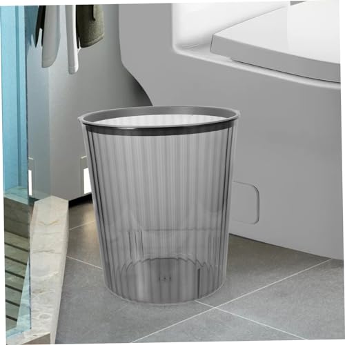 WHAMVOX Transparent Trash Can Office Trash Can Waste Bucket Trash Bin Garbage Bucket Home Rubbish Can Home Trash Can Home Garbage Can Rectangular Trash Can Rubbish Storage Can Grey The Pet