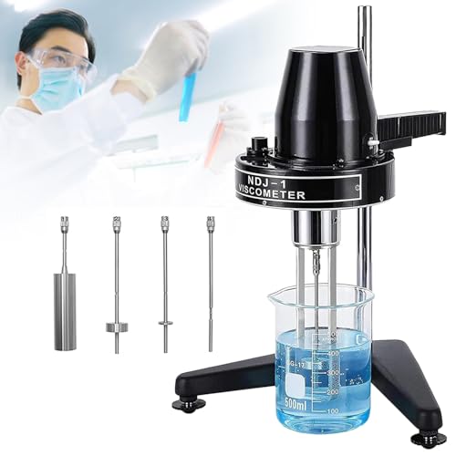 LZDOYY Rotational Viscometer Viscosity Meter NDJ-1 Fluidimeter Rotor Size: No 1;2;3;4 Four Spindles