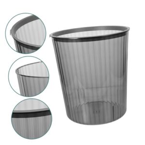 WHAMVOX Transparent Trash Can Office Trash Can Waste Bucket Trash Bin Garbage Bucket Home Rubbish Can Home Trash Can Home Garbage Can Rectangular Trash Can Rubbish Storage Can Grey The Pet