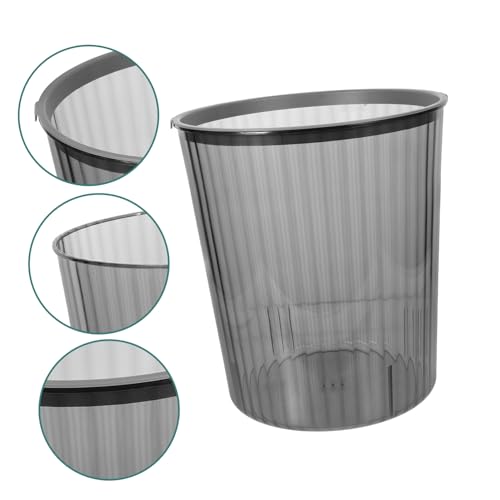 WHAMVOX Transparent Trash Can Office Trash Can Waste Bucket Trash Bin Garbage Bucket Home Rubbish Can Home Trash Can Home Garbage Can Rectangular Trash Can Rubbish Storage Can Grey The Pet