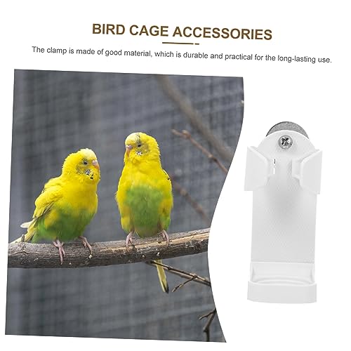 BESPORTBLE 3pcs Parrot Fruit Shelf Bird Cage Supplies Bird Cage Fruit Clips Bird Vegetable Holder Bird Vegetable Fruit Bird Food Fruits Basket Pet Parrot Vegetable Fixing Clips White Plastic