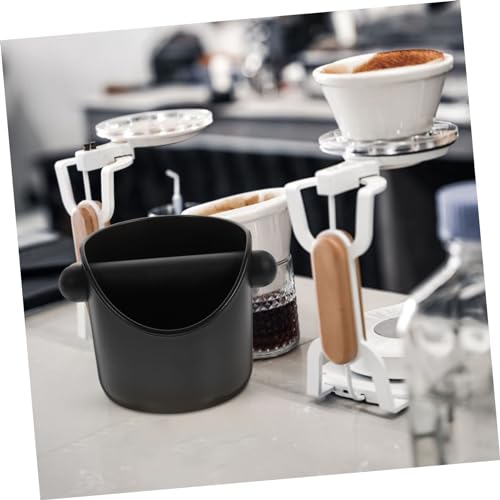 WHAMVOX Espresso Grinds Waste Container Lip Gloss Containers Black Container Coffee Grounds Container Espresso Grinding Waster Holder Coffee Knock Holder Waste Bin Trash Can