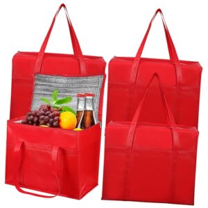 fondotin 4pcs insulation bags thermal bags for cold food insulated grocery bags portable insulation bag lunch bags for adults shopping tote bag insulated food carrier non-woven fabric