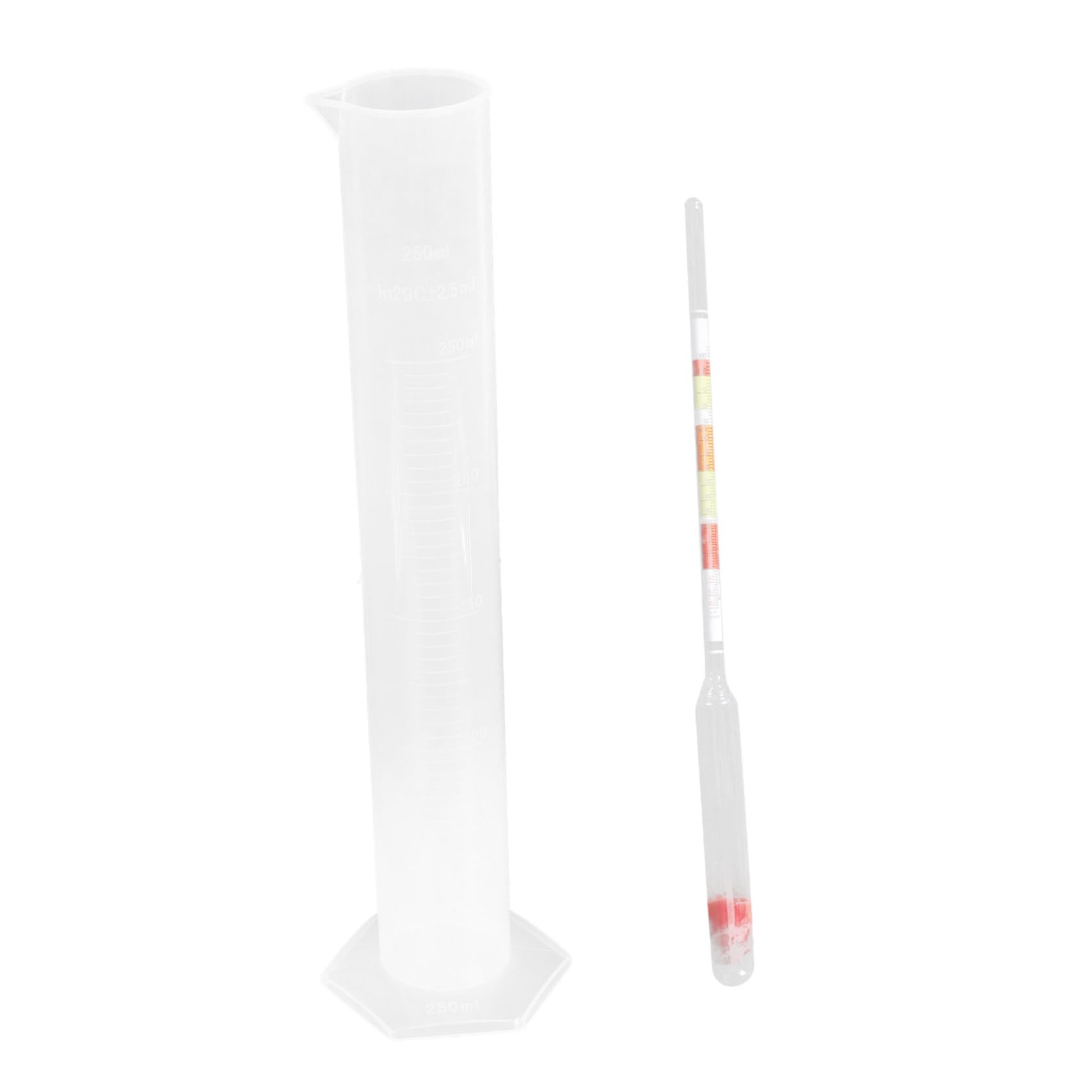 Unomor 1 Set American Attenuation Meter Manual Alcohol Hydrometer Triple Scale Specific Tester Hydrometer for Maple Syrup Making Beer Hydrometer Alcoholometer Meter for Wine Glass