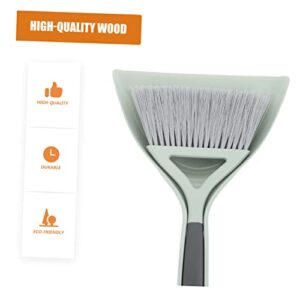 HAWILLOSCH 1 Set Broom Dustpan Desktop Cleaning Broom Mini Cleaning Broom Mini Broom Keyboard Cleaning Brush Household Cleaning Supplies Desktop Cleaning Supplies Mini Dustpan Green Plastic