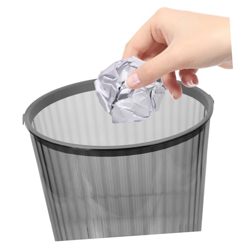 WHAMVOX Transparent Trash Can Office Trash Can Waste Bucket Trash Bin Garbage Bucket Home Rubbish Can Home Trash Can Home Garbage Can Rectangular Trash Can Rubbish Storage Can Grey The Pet