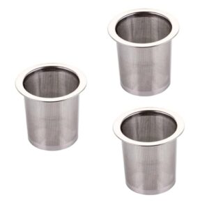 mikinona 3pcs stainless steel tea strainer mesh strainer extra fine mesh tea infuser cold brew coffee filter tea infuser basket tea filter coffee espresso machine tea ball infuser large tea