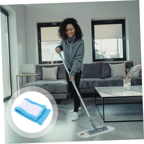 Outanaya 2pcs Mop Refill Mop Sponge Pad Alda Flat Mop and Bucket Floor Mops Commercial Mop Sanitary Napkin Moppe Floor Cleaning Tool Mop Head Cap Vassevirgin Blue