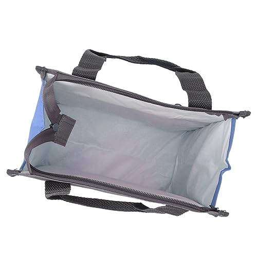 MESSTIME Insulated Refrigerated Bag Widened Handle Insulated Reusable Grocery Bag for Work Travel Hiking Food Delivery (Blue)