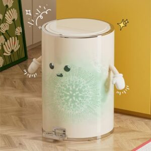 PASNMKvn 8L Trash Can Quiet Closing Garbage Can with Foot Pedal and Soft Close Lid for Odor Control